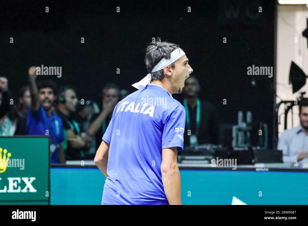 Bologna, Italy. 15th Sep, 2023. Lorenzo Sonego (ITA) match winner ...