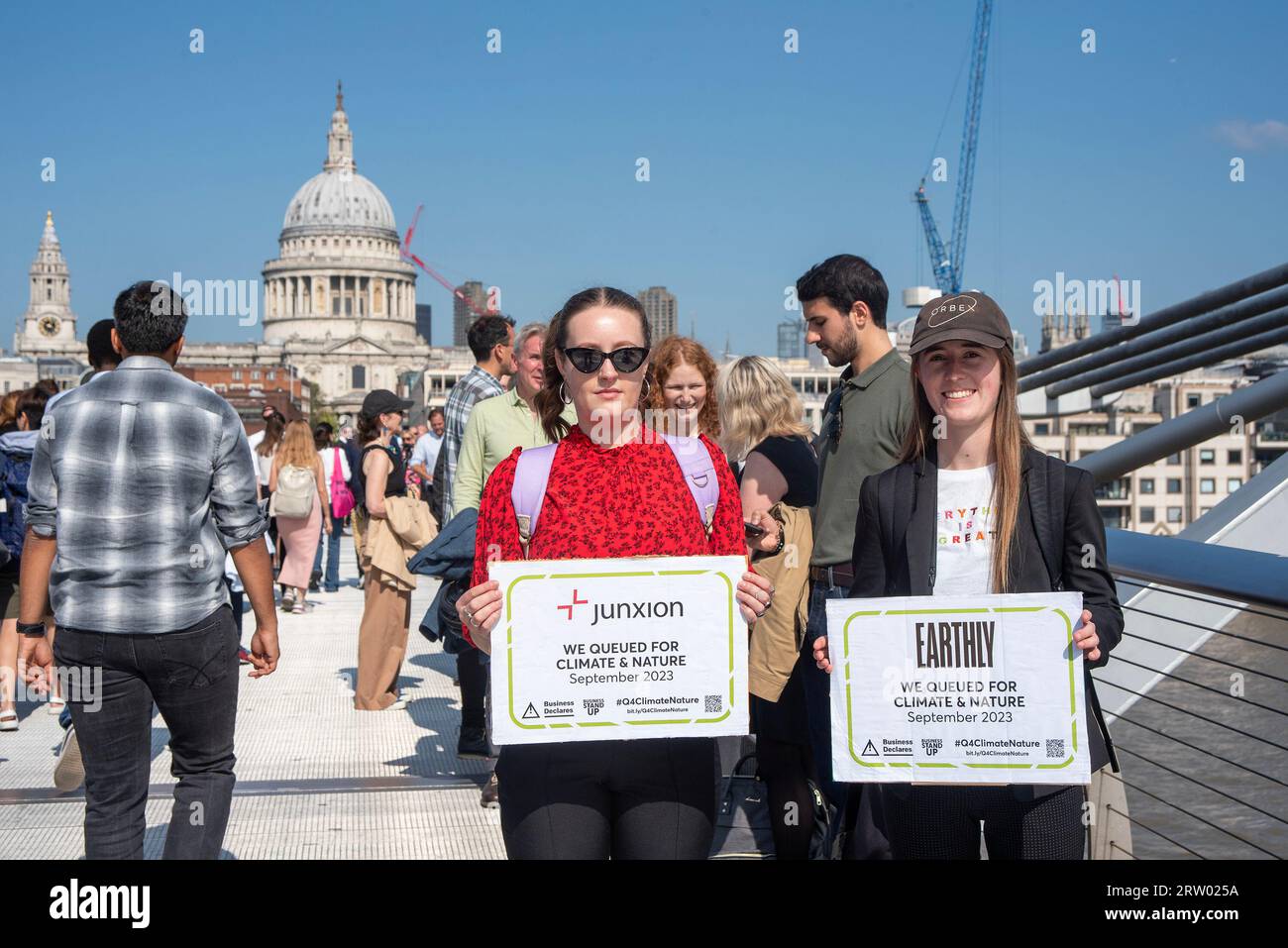 Business leaders queue for climate hi-res stock photography and images ...
