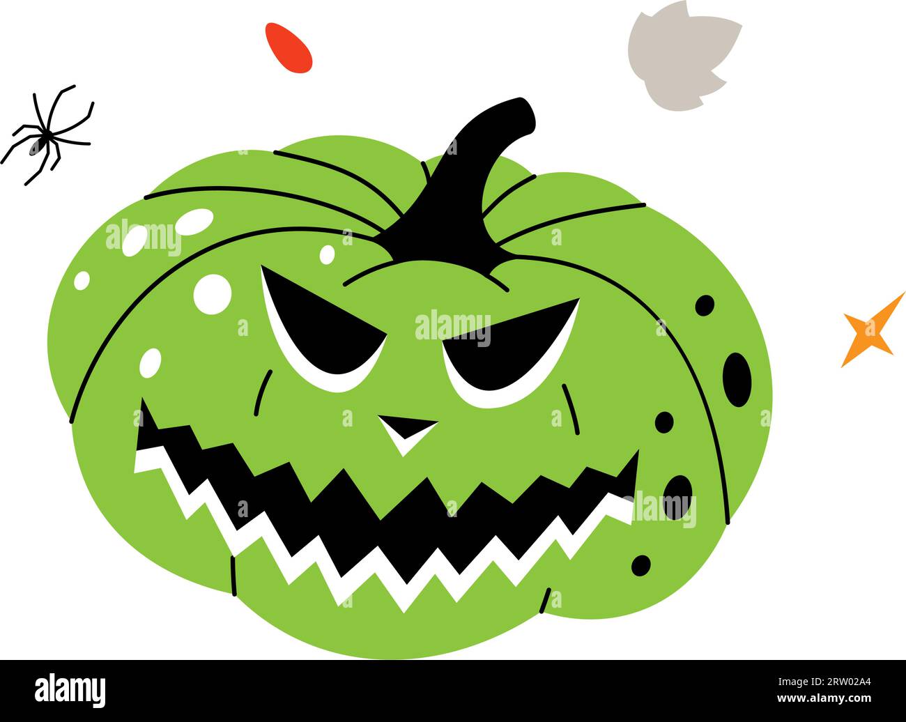 Pumpkin scary face, autumn vegetable. Halloween pumpkin. Vector ...