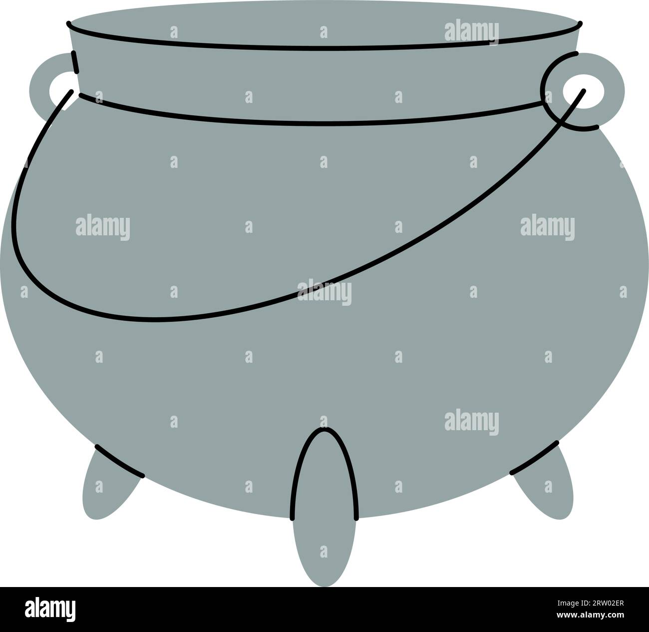 Witch's cauldron, magic pot. October creepy holiday, Halloween party ...