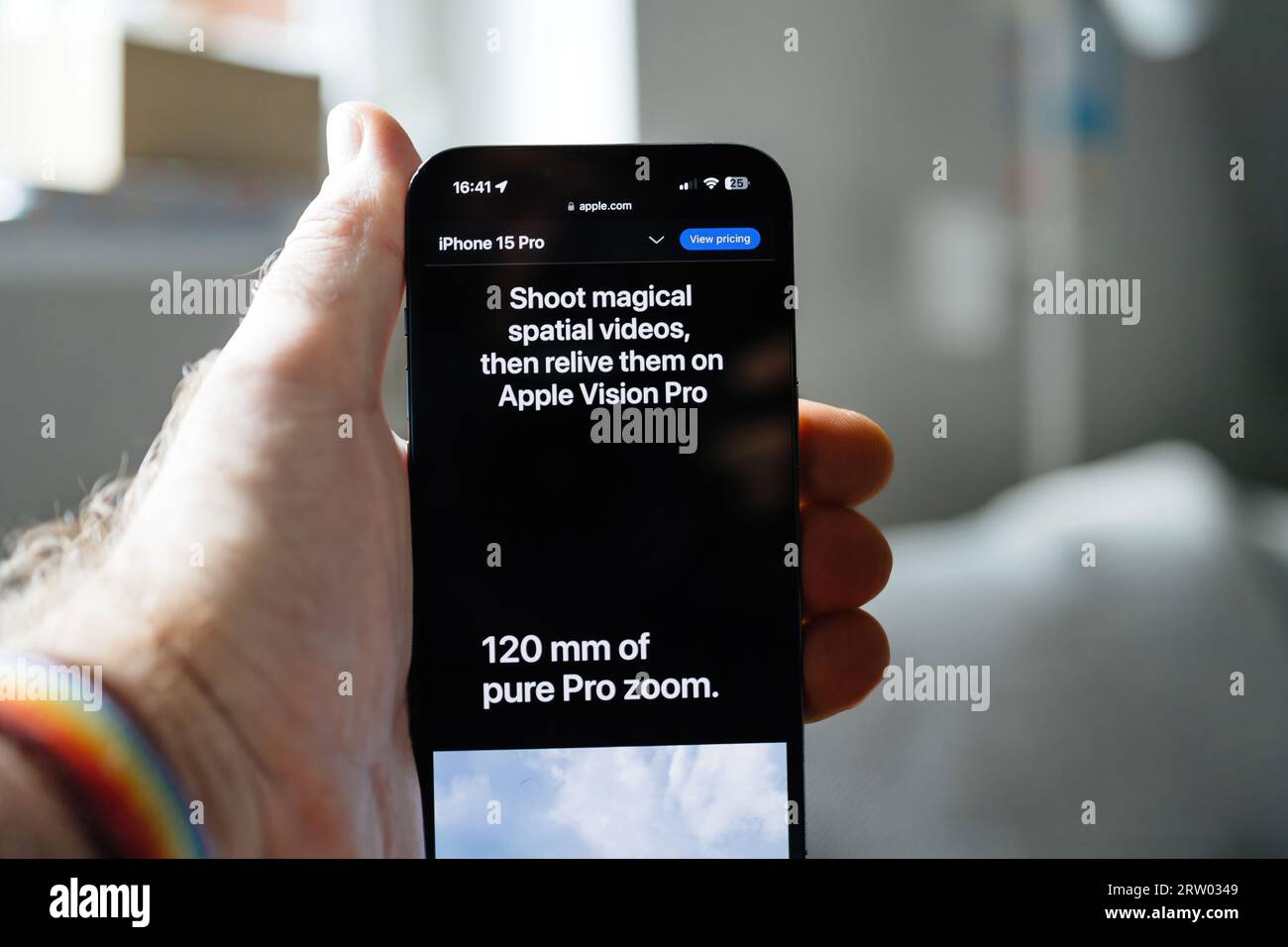 London, UK - Sep 14, 2023: Apple.com promotes 'Shoot Magical Spatial ...