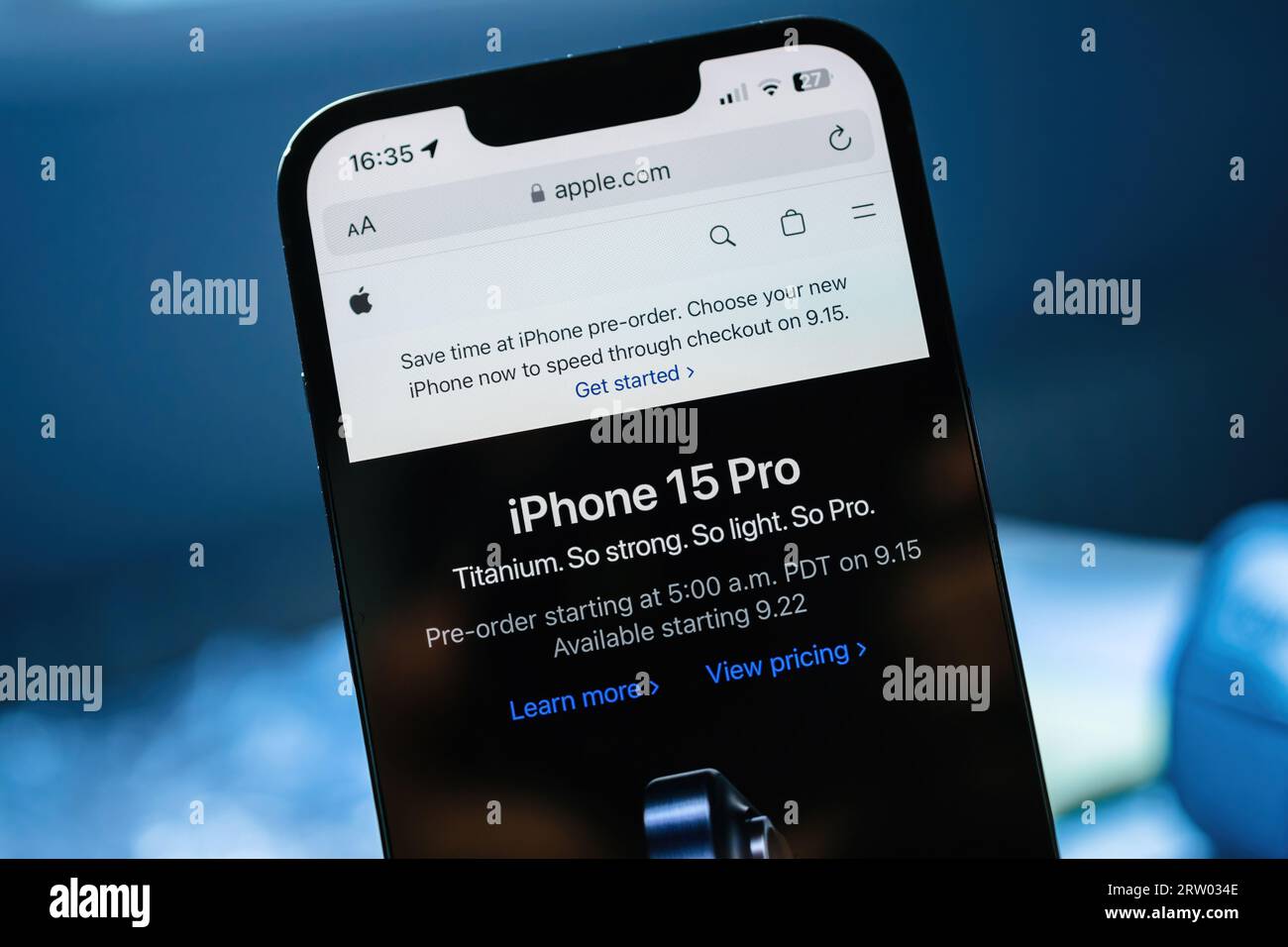 London, UK - Sep 14, 2023: Apple.com features the header 'Save Time for ...