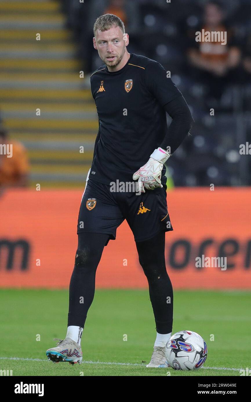 Ryan Allsop #17 of Hull City during the pre match warm up ahead of the ...