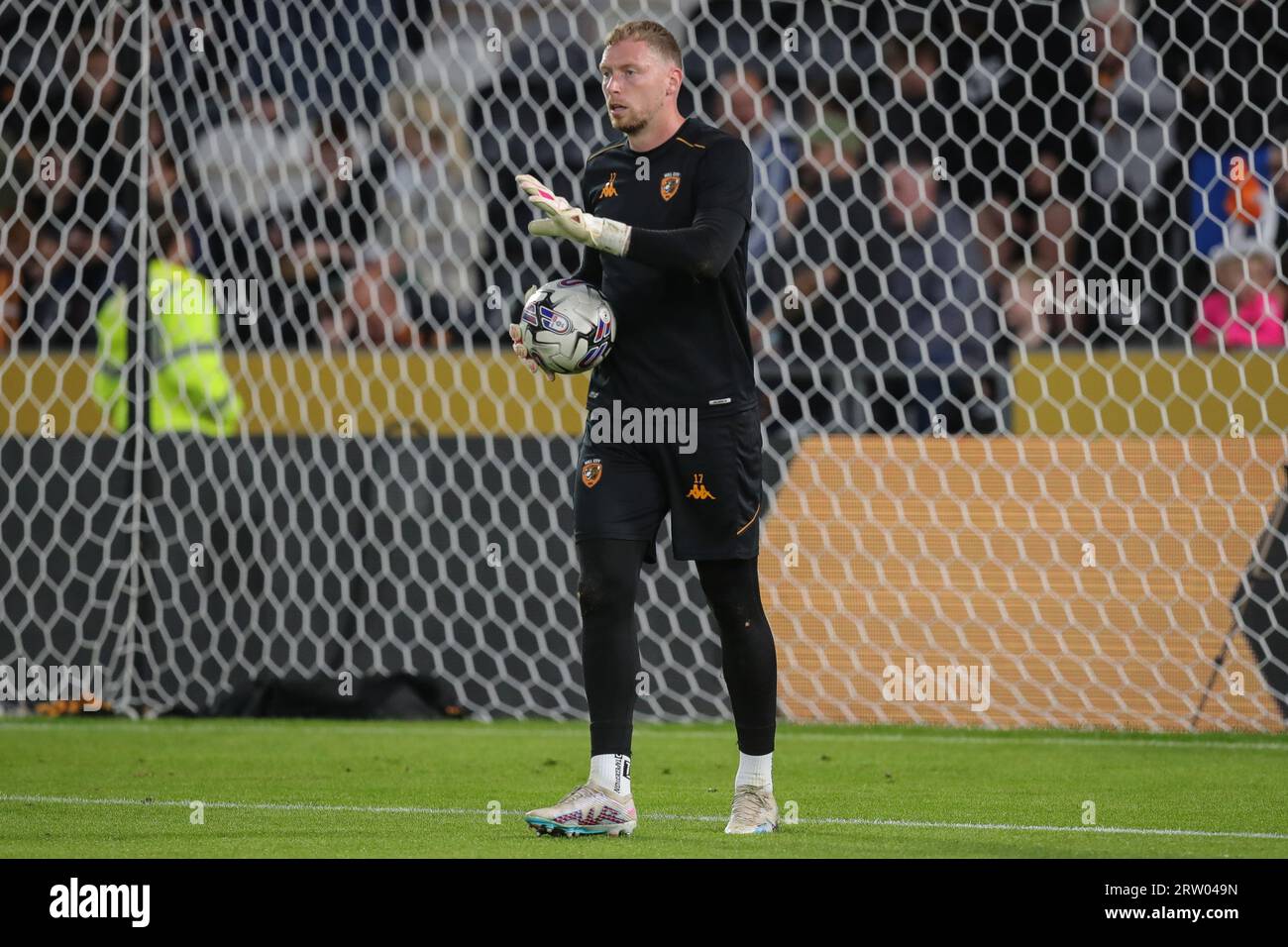 Ryan Allsop #17 of Hull City during the pre match warm up ahead of the ...