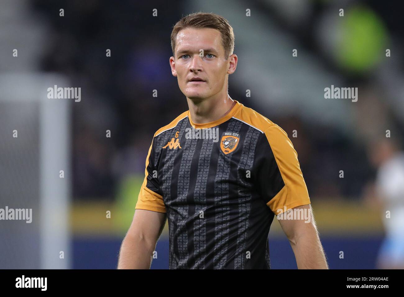 Sean McLoughlin #6 of Hull City during the pre match warm up ahead of ...