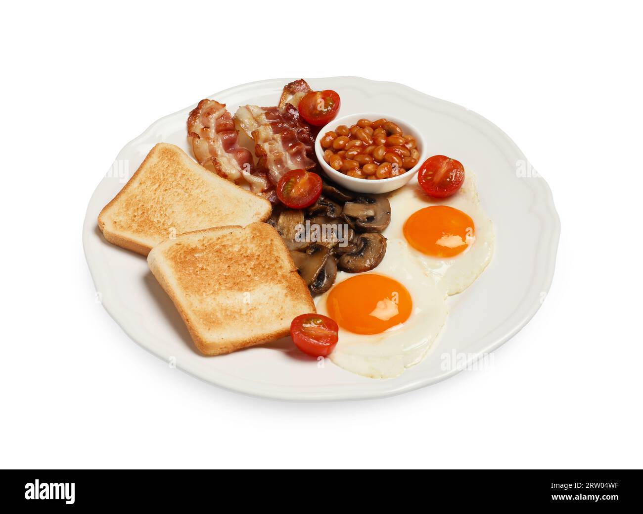 Full english breakfast plate Cut Out Stock Images & Pictures - Alamy