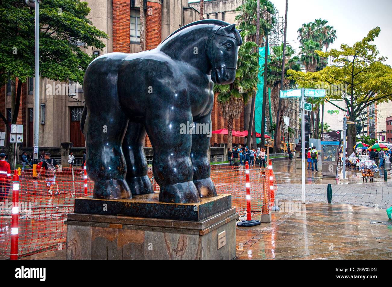 Sculpture by Colombian artist Fernando Botero. Plaza Botero, Medellín ...