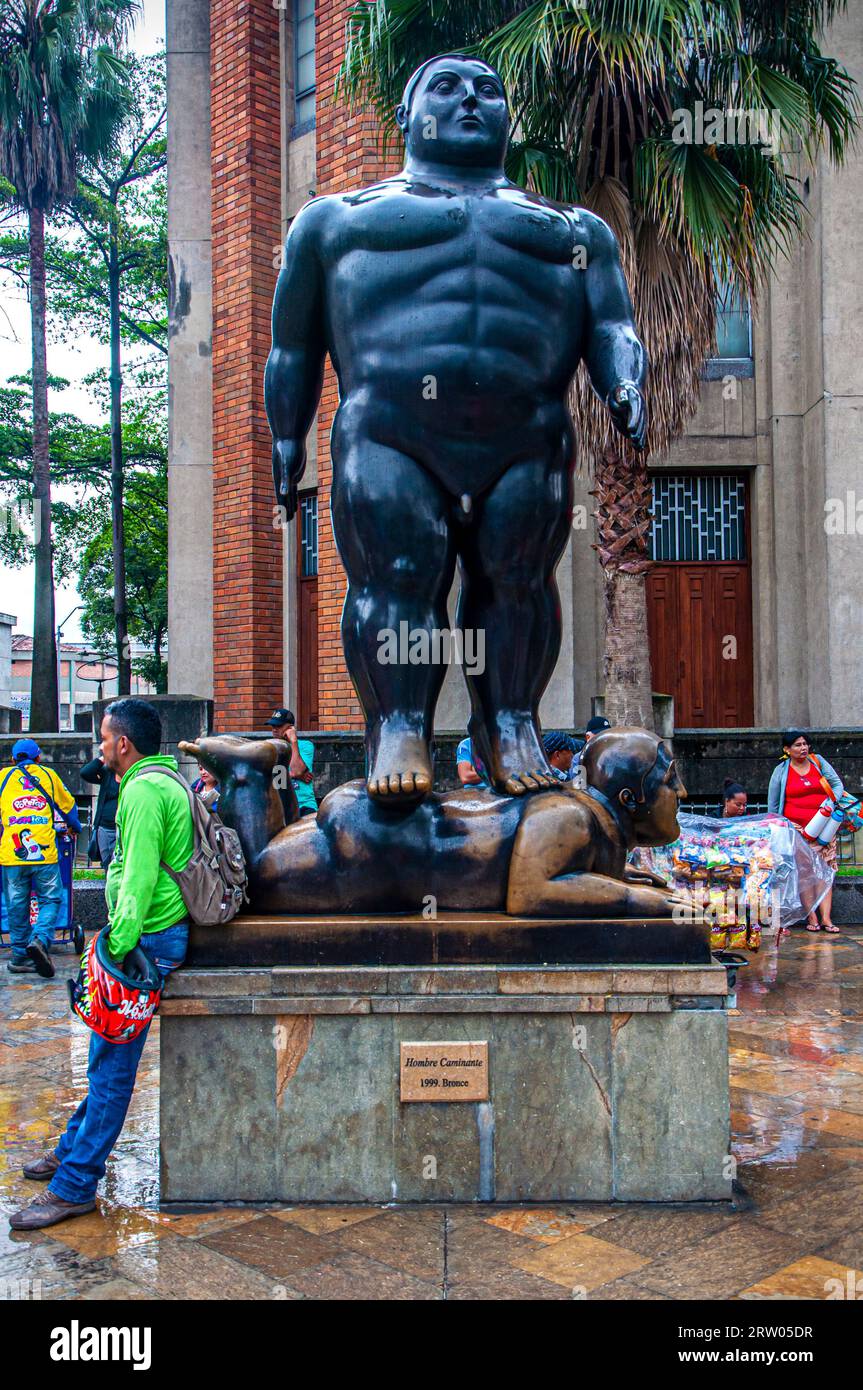 Sculpture by Colombian artist Fernando Botero. Plaza Botero, Medellín ...