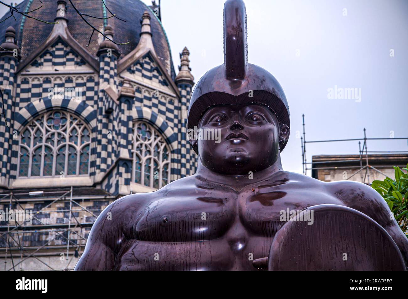 Sculpture by Colombian artist Fernando Botero. Plaza Botero, Medellín ...