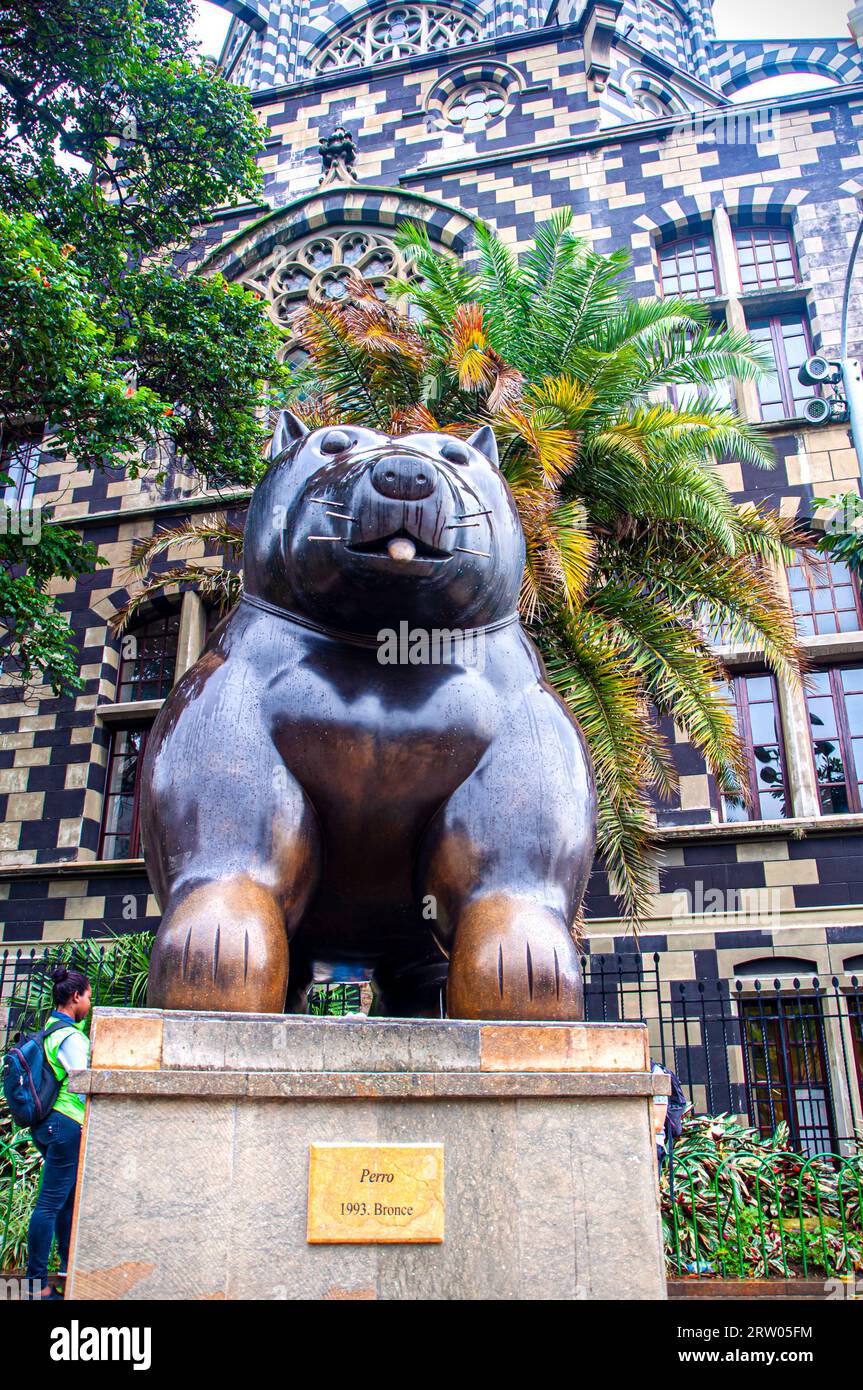 Sculpture by Colombian artist Fernando Botero. Plaza Botero, Medellín ...
