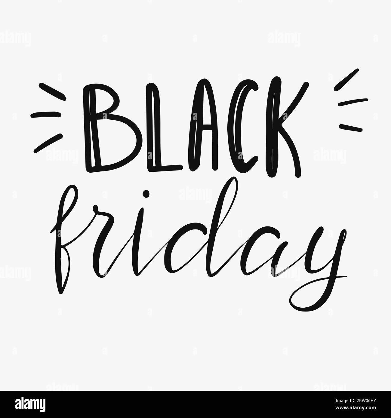 Illustration phrase black friday Black and White Stock Photos & Images ...