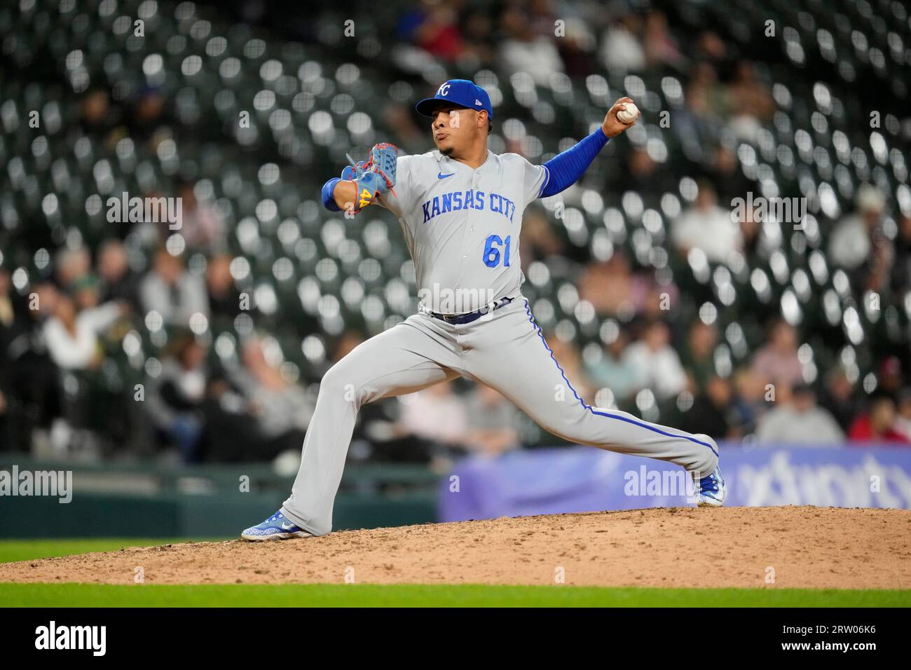 Kansas City Royals relief pitcher Angel Zerpa delivers during the ...