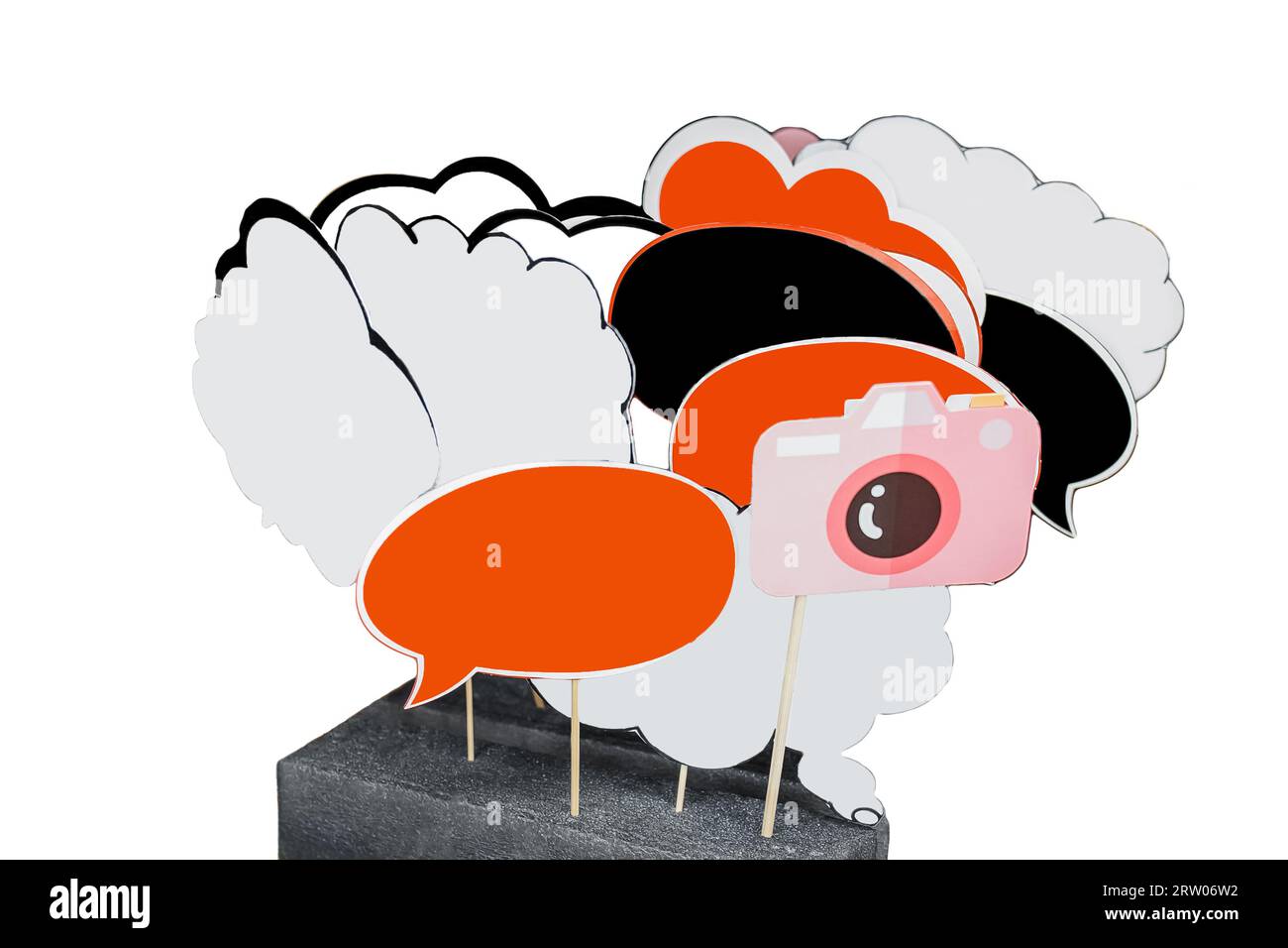 Photo booth photo shoot props blank thought cells for text and design ...