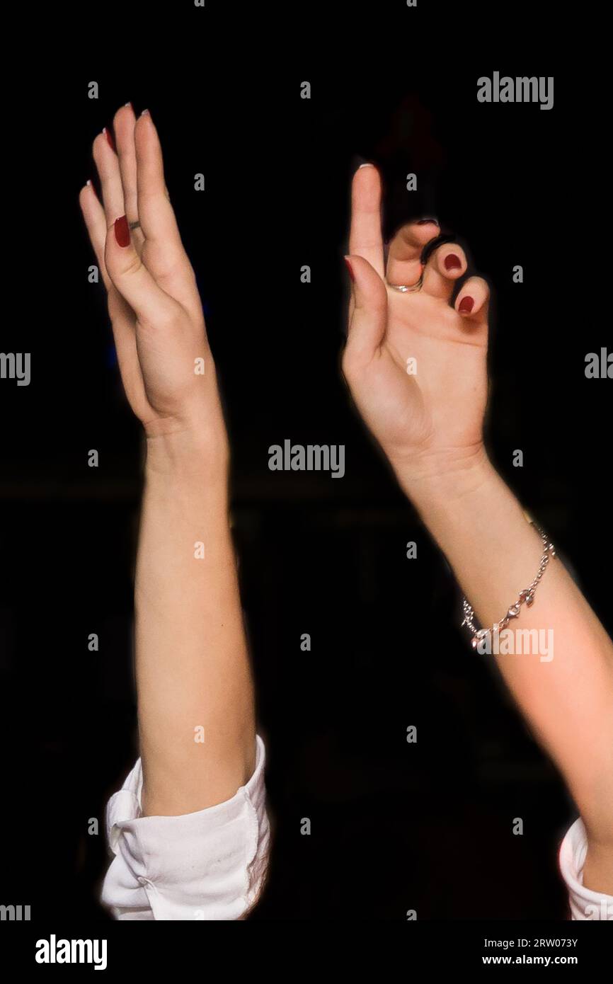 Female hand gesture hi-res stock photography and images - Alamy