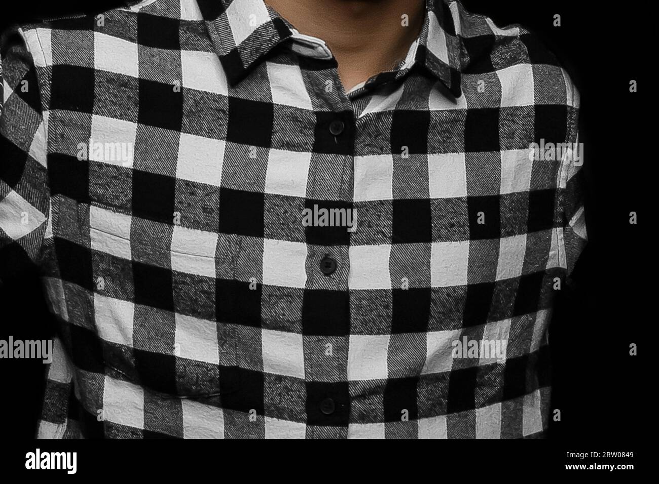 Black and white checkered shirt hi-res stock photography and images - Alamy