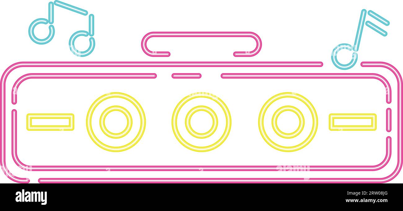 speaker music neon celebration icon Stock Vector Image & Art - Alamy