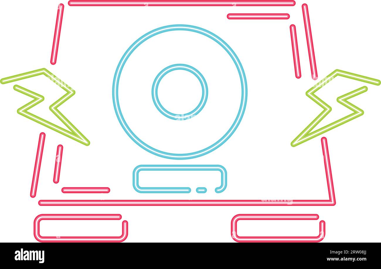 speaker music neon glow icon Stock Vector Image & Art - Alamy