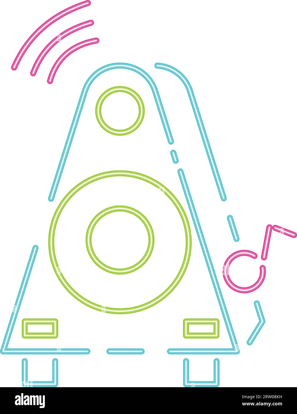 speaker music neon song icon Stock Vector Image & Art - Alamy