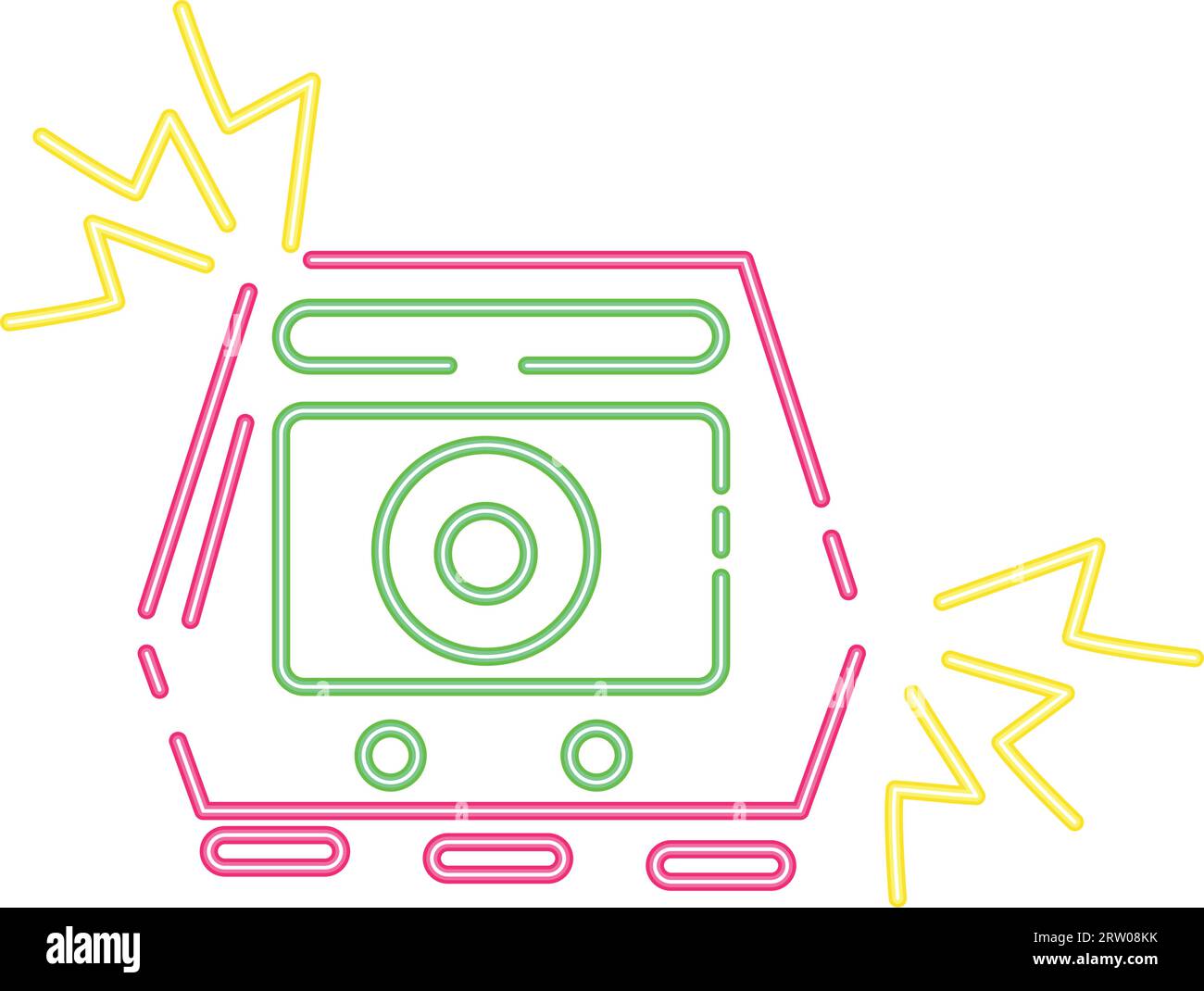 speaker music neon volume icon Stock Vector Image & Art - Alamy