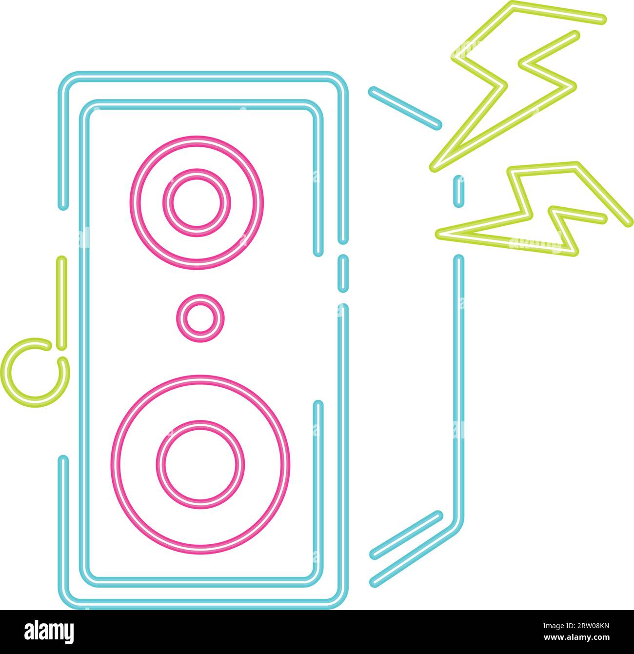 speaker music neon modern icon Stock Vector Image & Art - Alamy