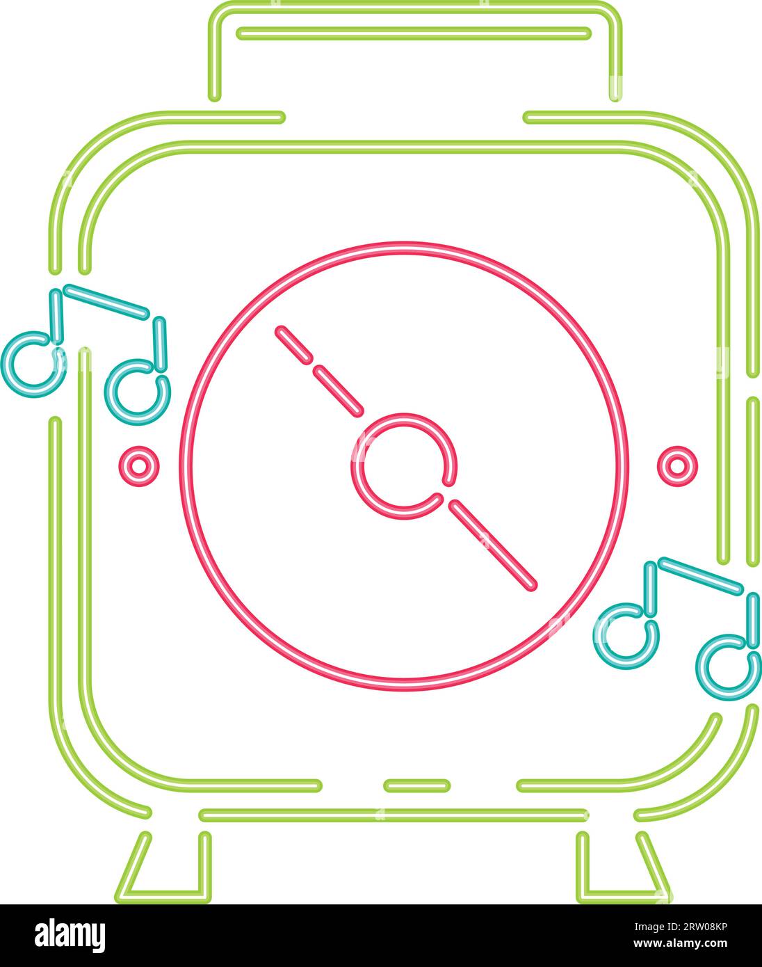 speaker music neon entertainment icon Stock Vector Image & Art - Alamy