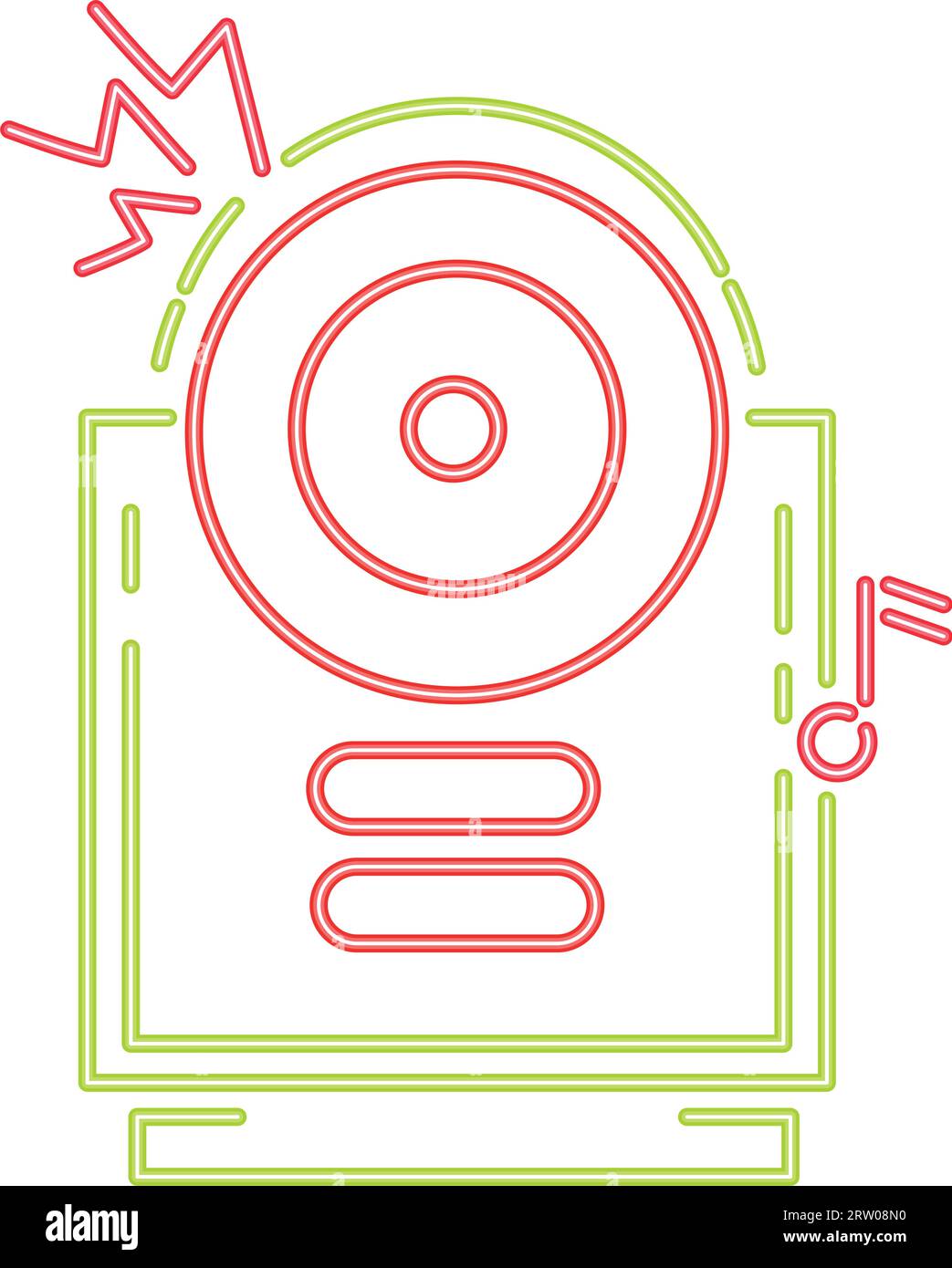 speaker music neon electronic icon Stock Vector Image & Art - Alamy