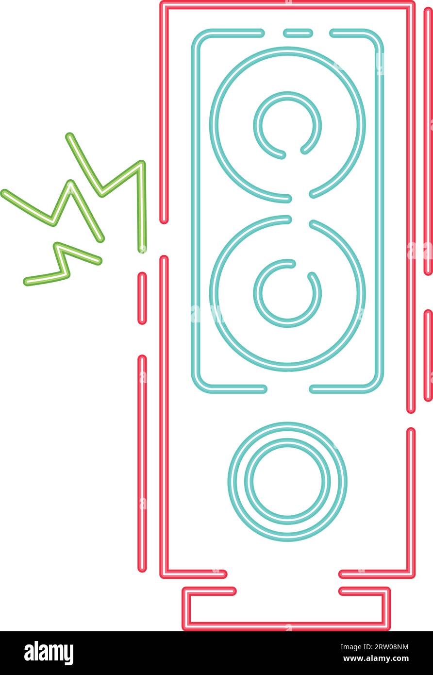 speaker music neon stereo icon Stock Vector Image & Art - Alamy