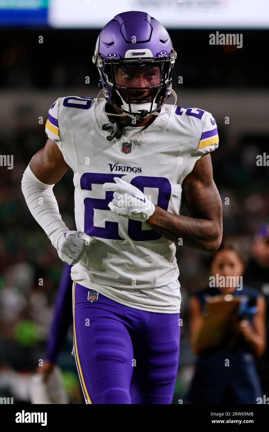 Minnesota Vikings safety Jay Ward (20) on runs off the field during ...