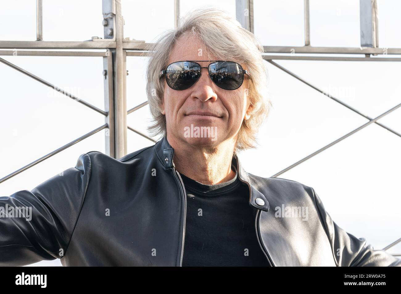 Jon Bon Jovi visits the Empire State Building in New York on September ...