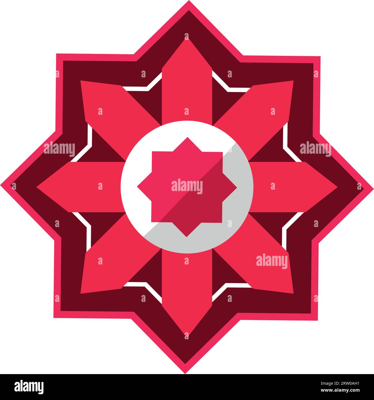 islamic star red design Stock Vector Image & Art - Alamy