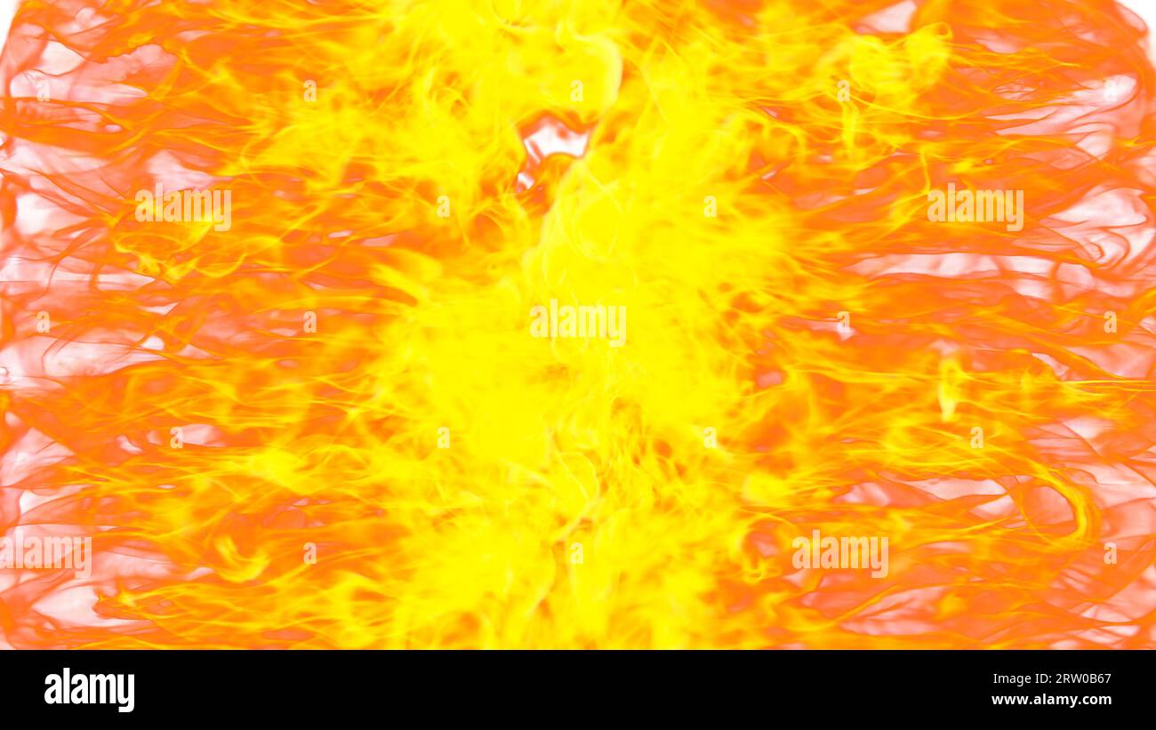 3d illustration. Flame flare on white background Stock Photo - Alamy