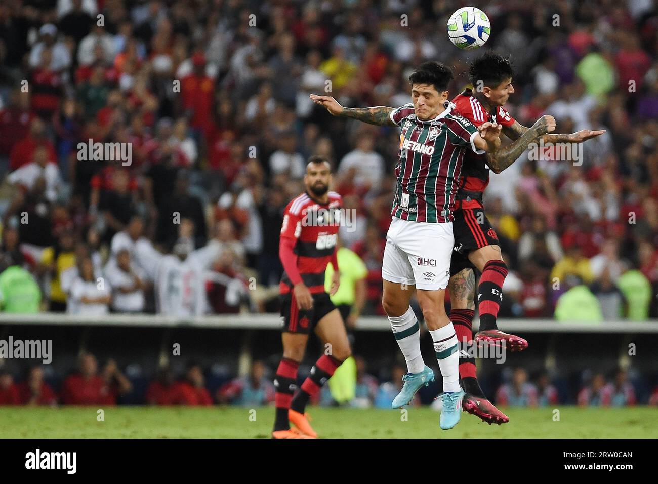 Rio de Janeiro, Brazil, May 16, 2023. Soccer players of the Fluminense ...