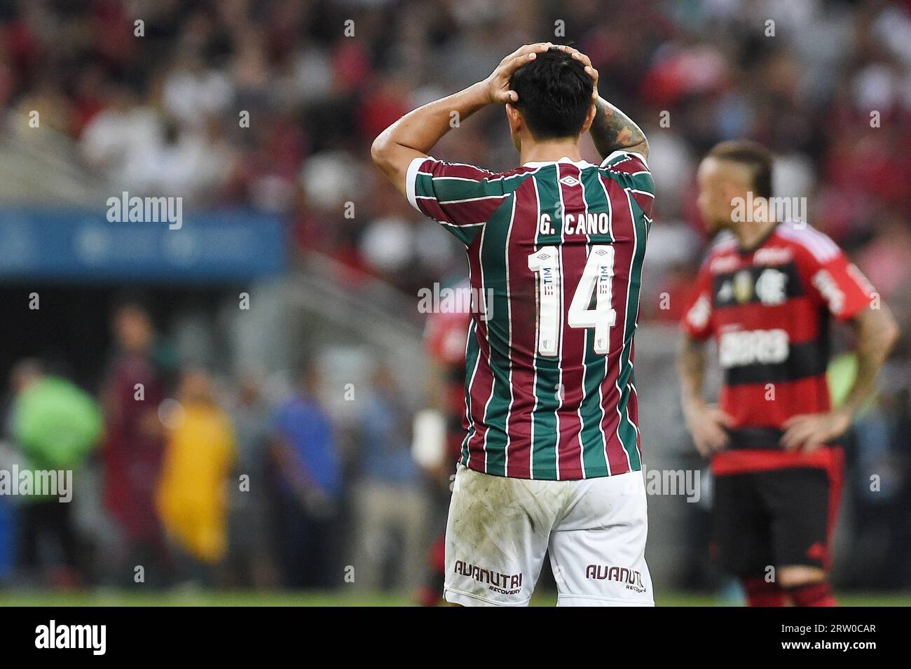 Rio de Janeiro, Brazil, May 16, 2023. Soccer players of the Fluminense ...