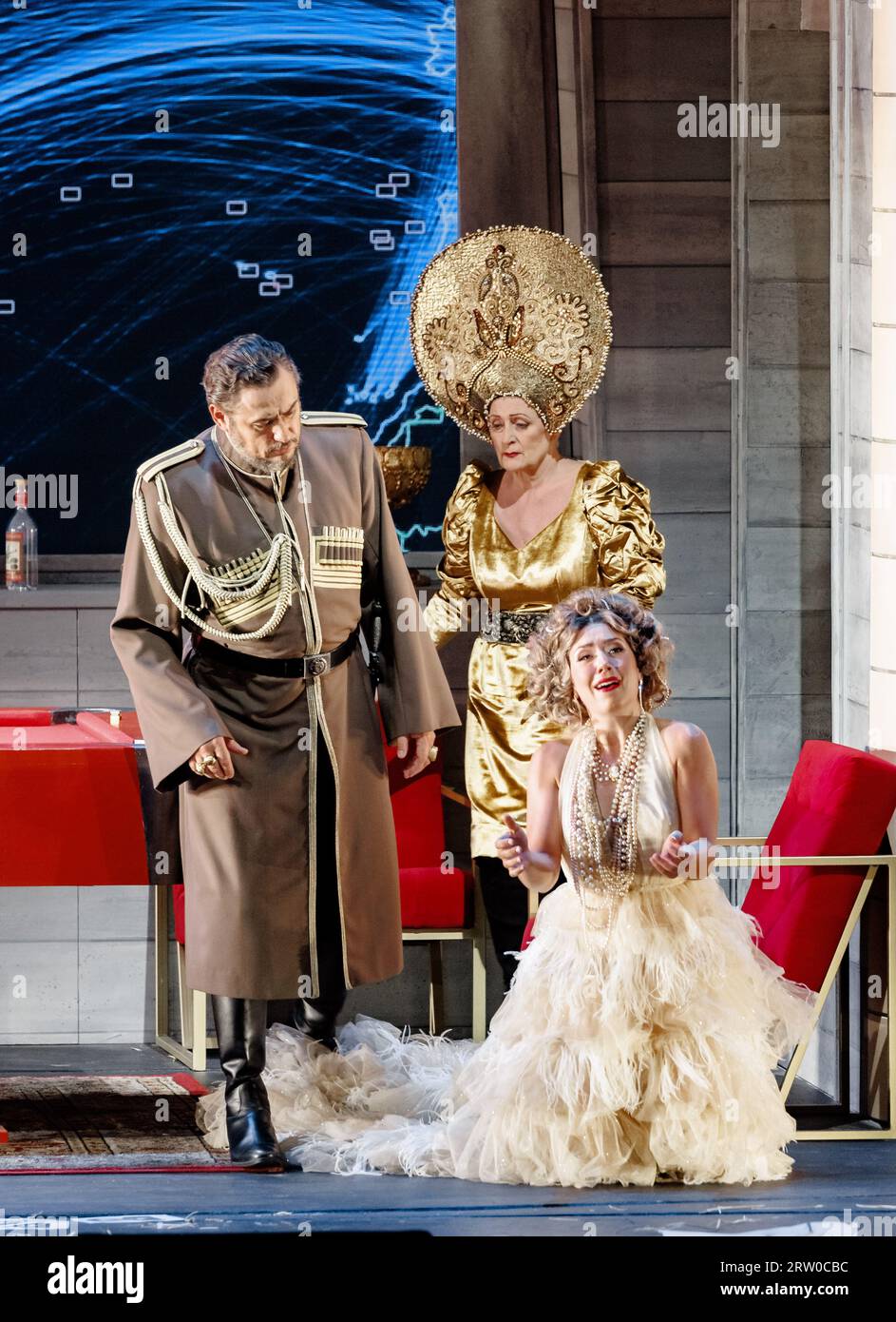 Hamburg, Germany. 12th Sep, 2023. Singers Alexander Tsymbalyuk (l-r) as ...