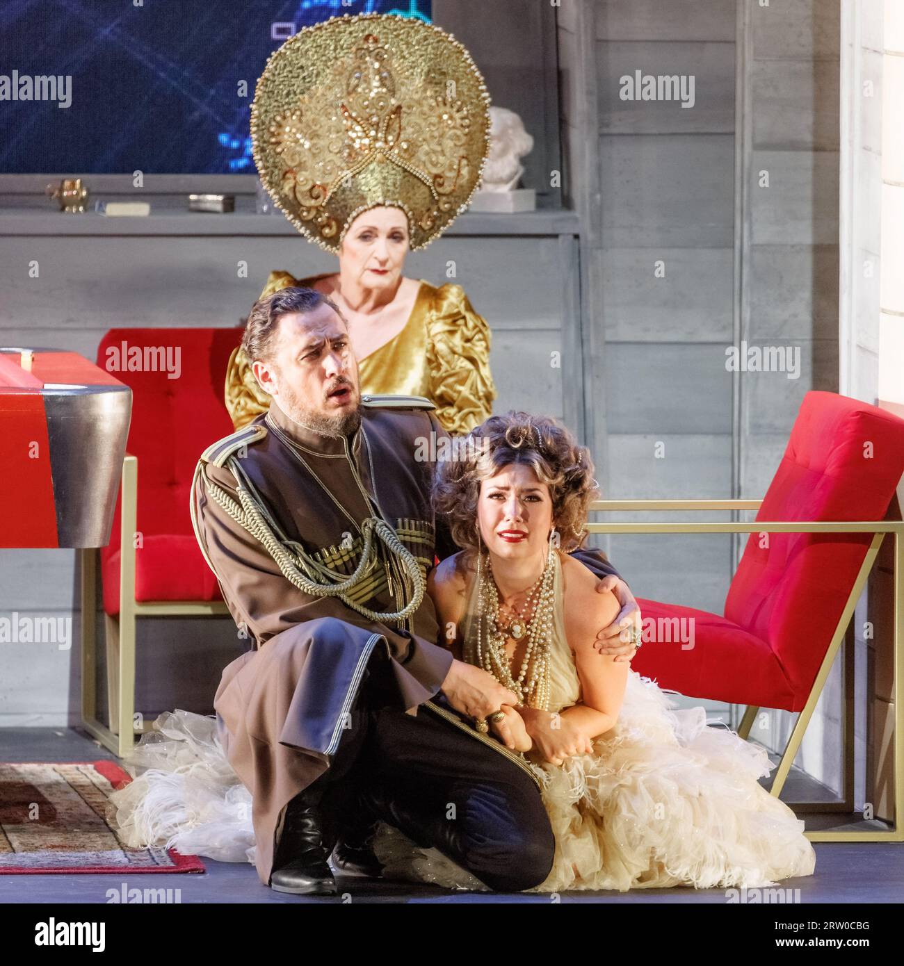 Hamburg, Germany. 12th Sep, 2023. Singers Alexander Tsymbalyuk (l-r) as ...