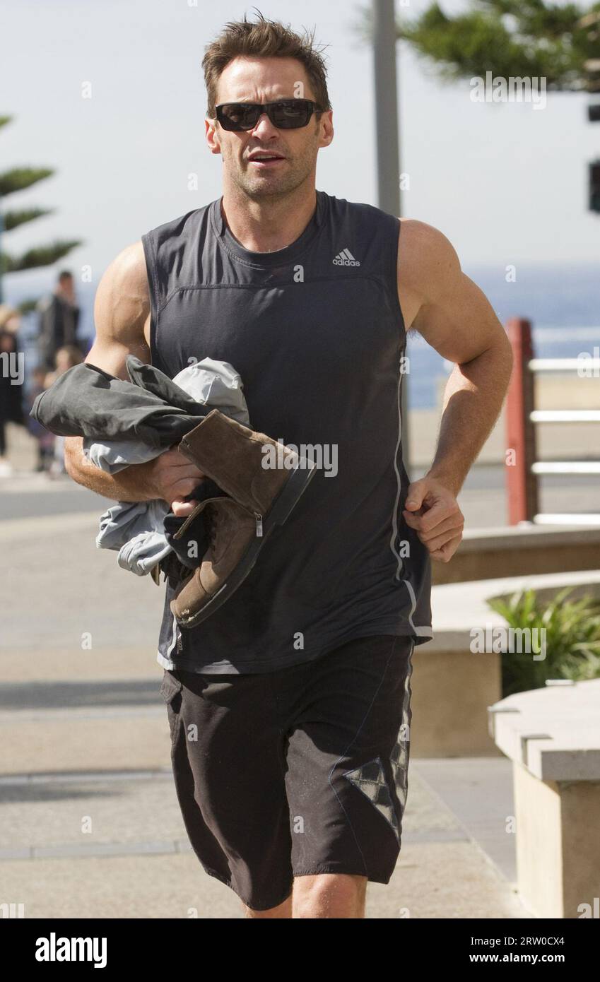 SYDNEY, AUSTRALIA - SEPTEMBER 27: Actor Hugh Jackman showed off his ...