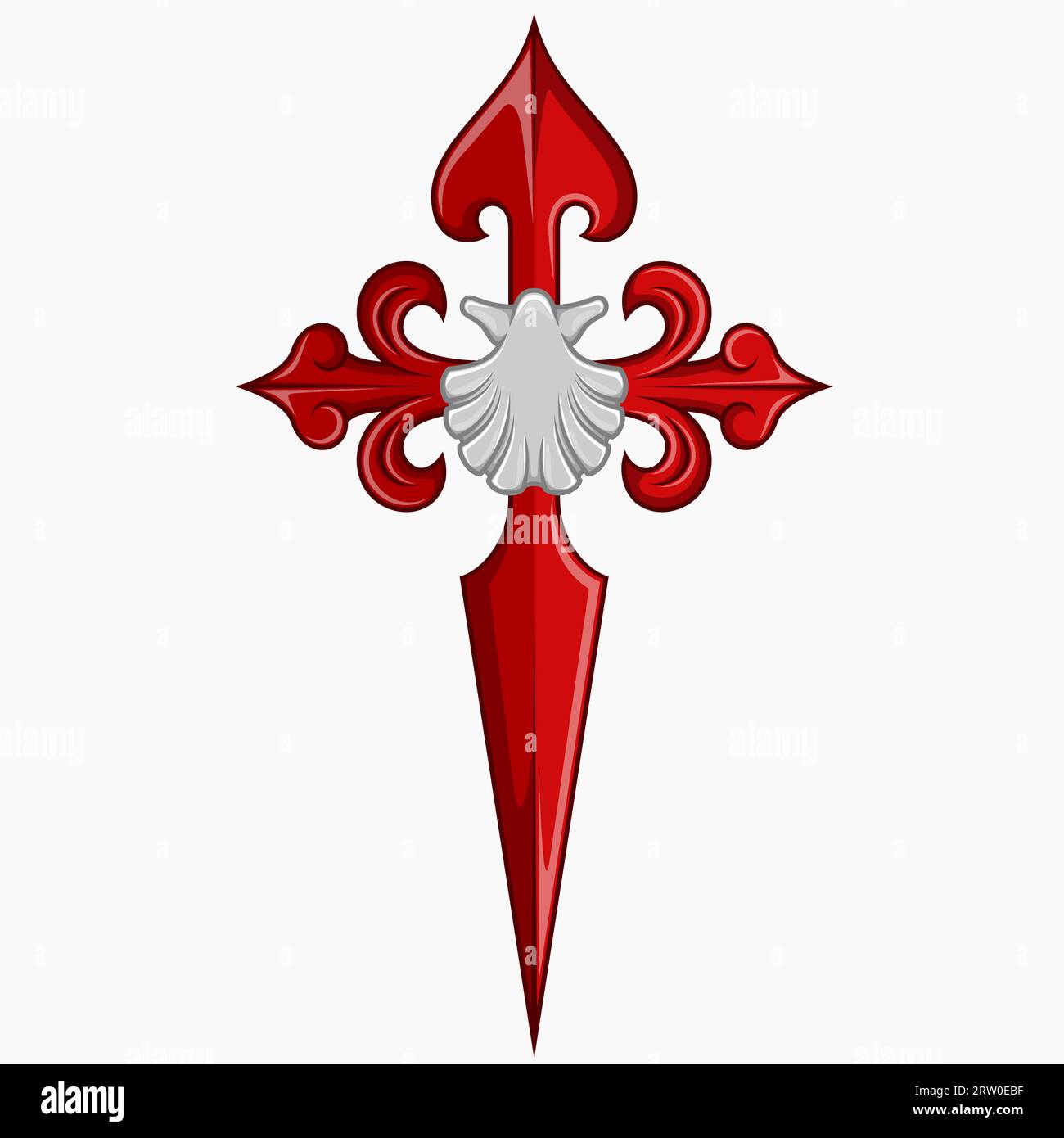 Vector design of christian symbology of the apostle santiago, Cross of ...