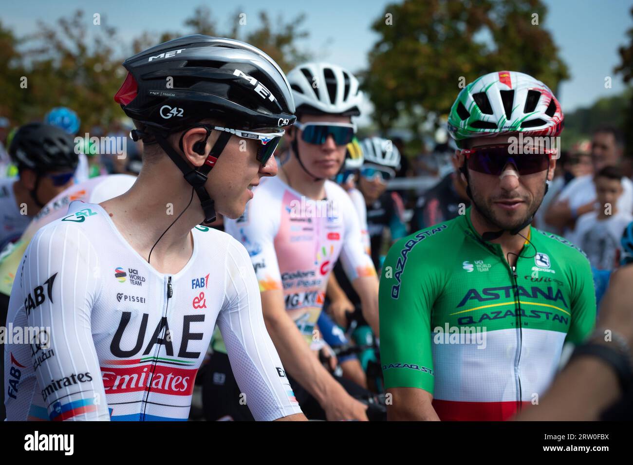 Pisa, Italy. 14th Sep, 2023. Tadej Pogacar - Simone Velasco - Italian ...
