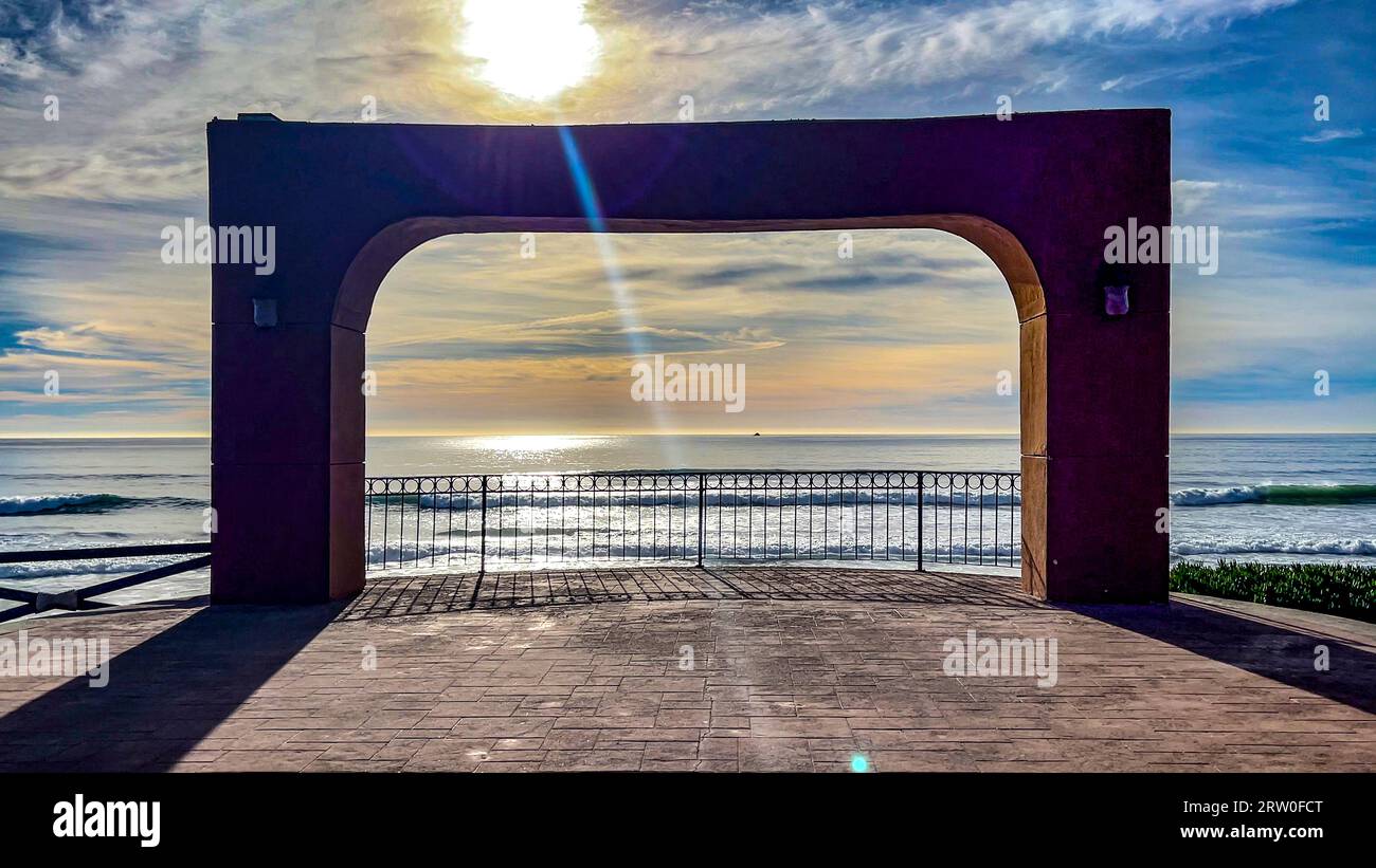 Entrance and gateway to the Pacific Ocean in the fishing village of ...