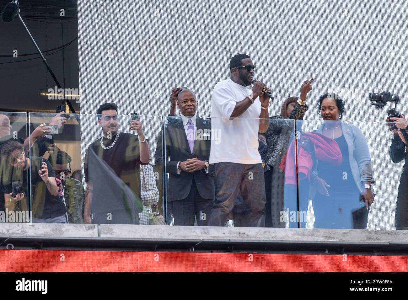 New York, USA. 15th Sep, 2023. Sean "Diddy" Combs speaks and performs ...