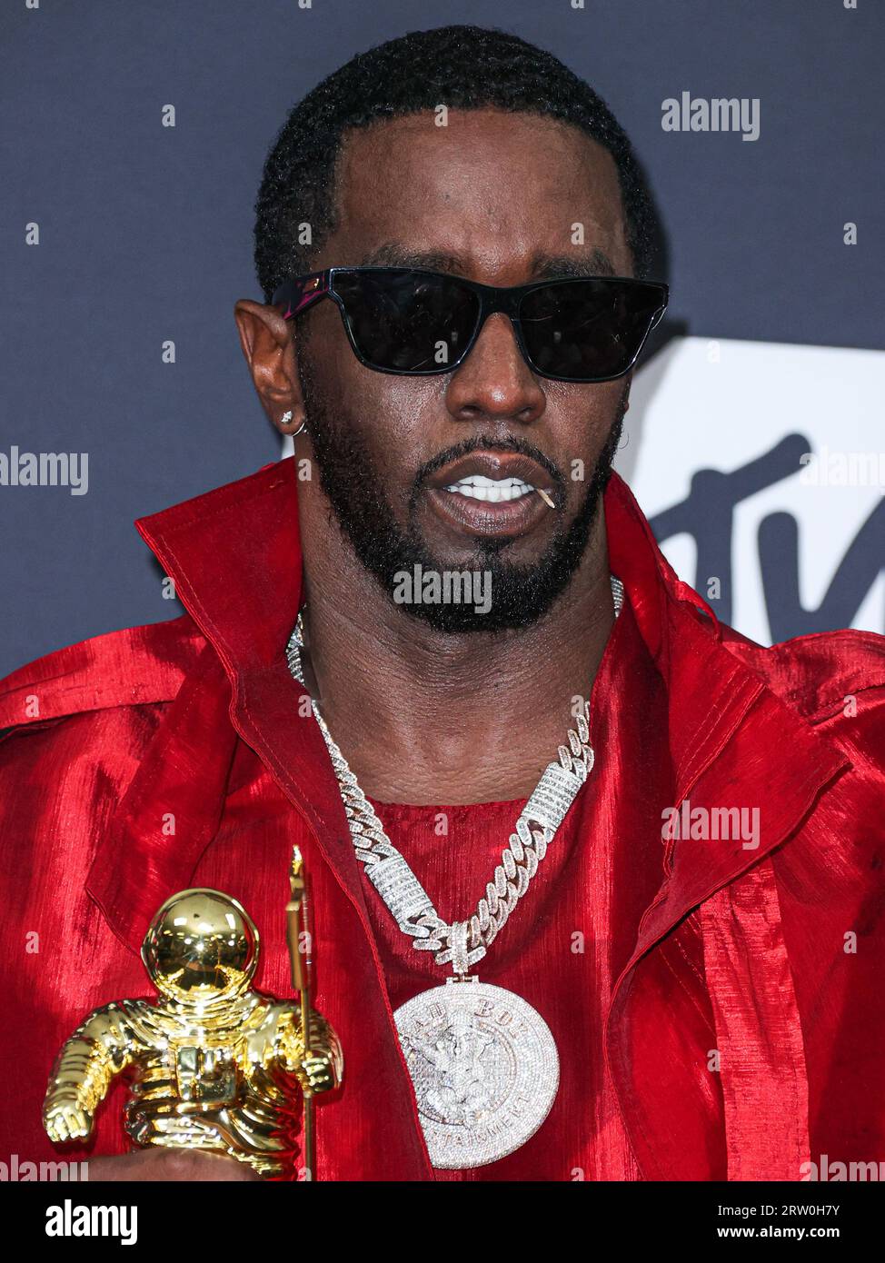 NEWARK, NEW JERSEY, USA - SEPTEMBER 12: Sean Diddy Combs poses with the ...