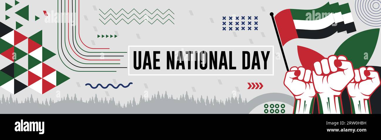 UEA national day banner with map, Flag of united arab emirates colors ...