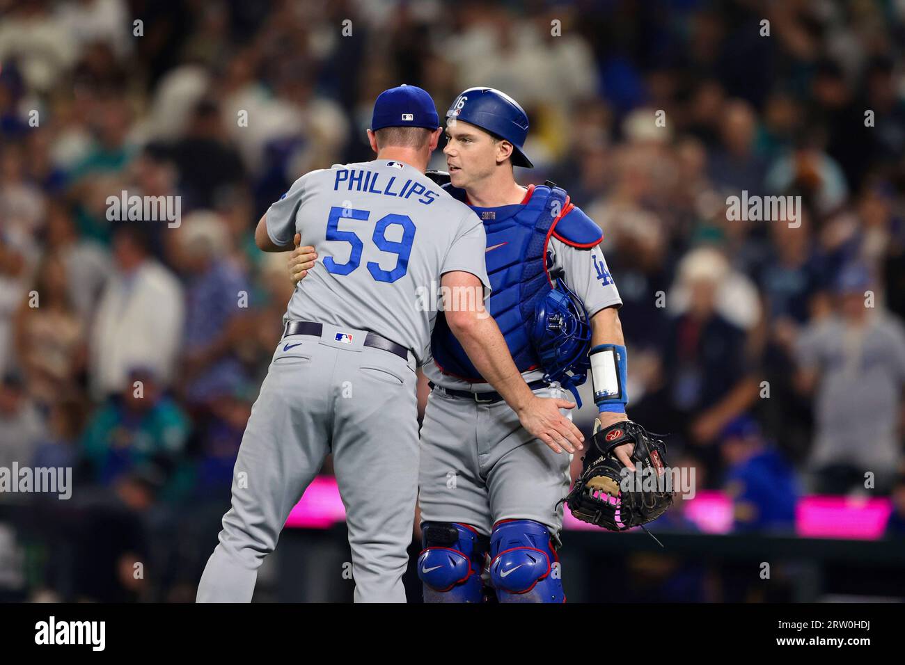 Los Angeles Dodgers relief pitcher Evan Phillips celebrates with ...