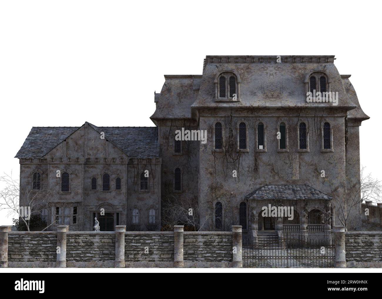 Abandoned residential building Cut Out Stock Images & Pictures - Alamy