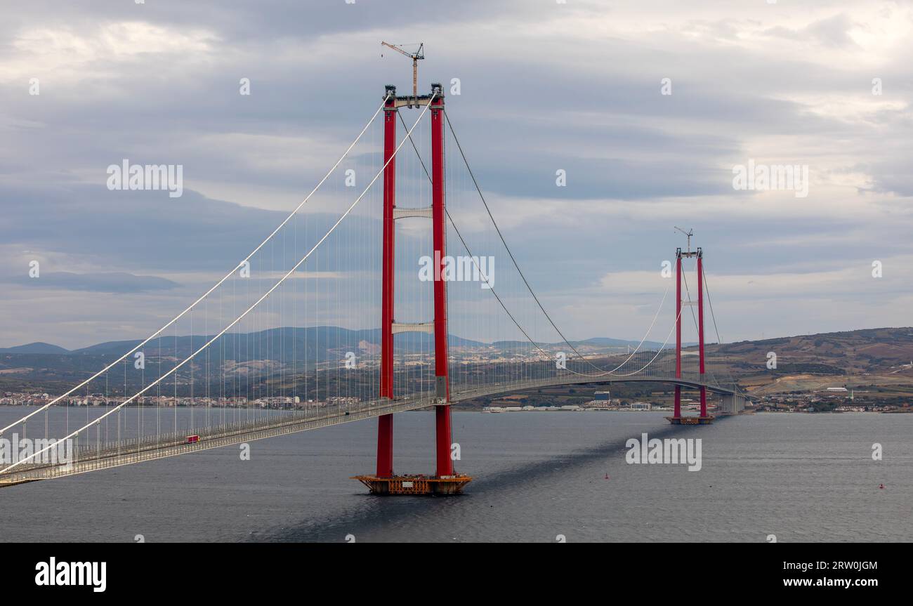new bridge connecting two continents 1915 canakkale bridge (dardanelles ...