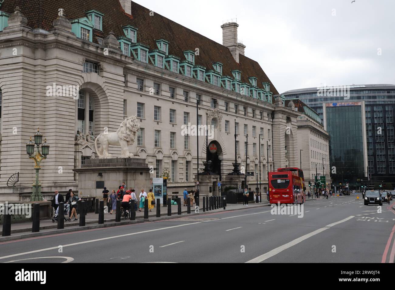 Exterior of London Marriott Hotel County Hall London, UK September 2023 ...