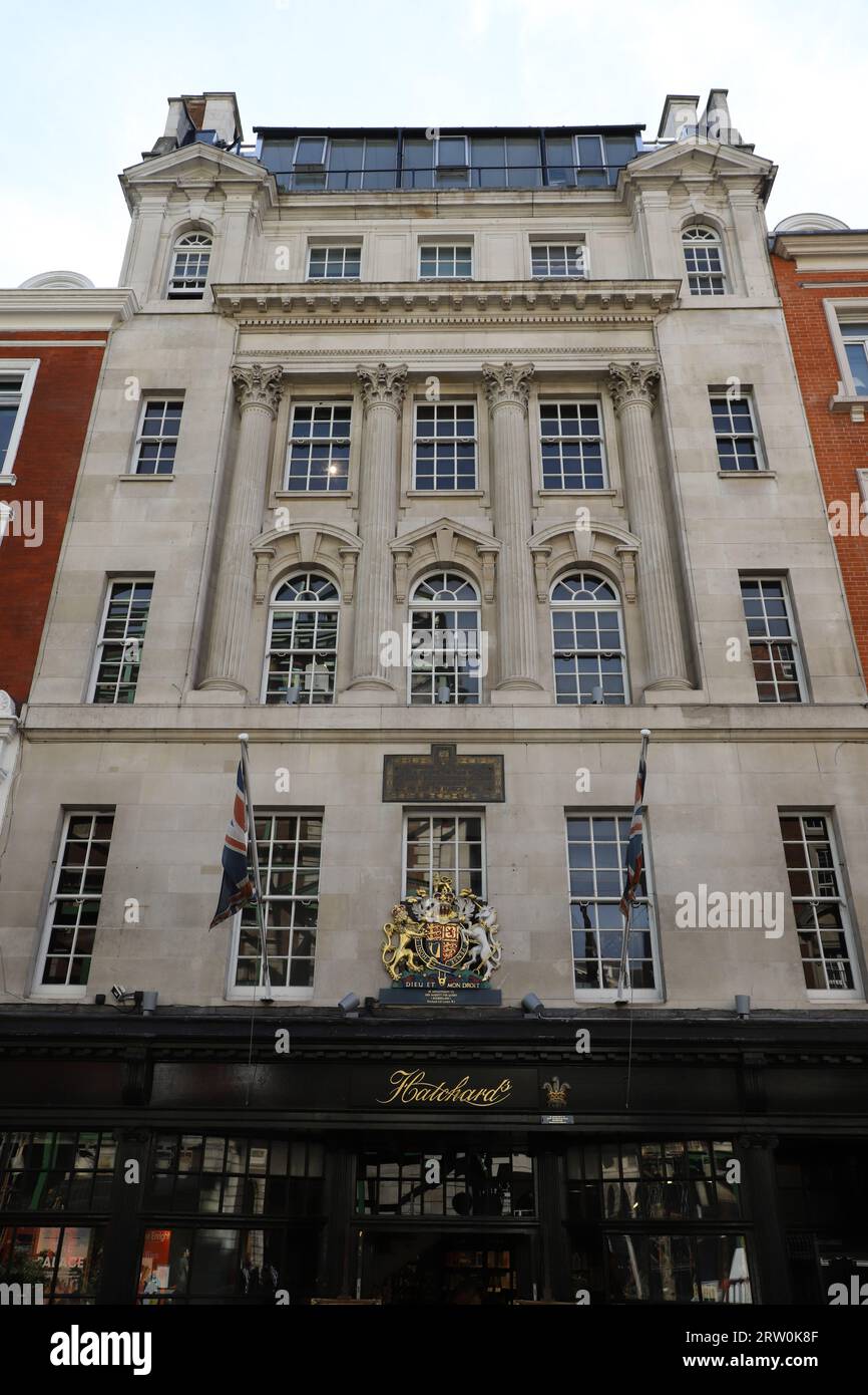 Exterior of Hatchards book shop Piccadilly, London, UK September 2023 ...