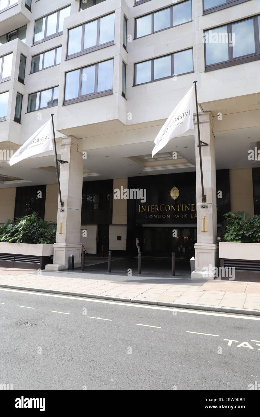 Exterior of InterContinental London Park Lane, London, UK September ...