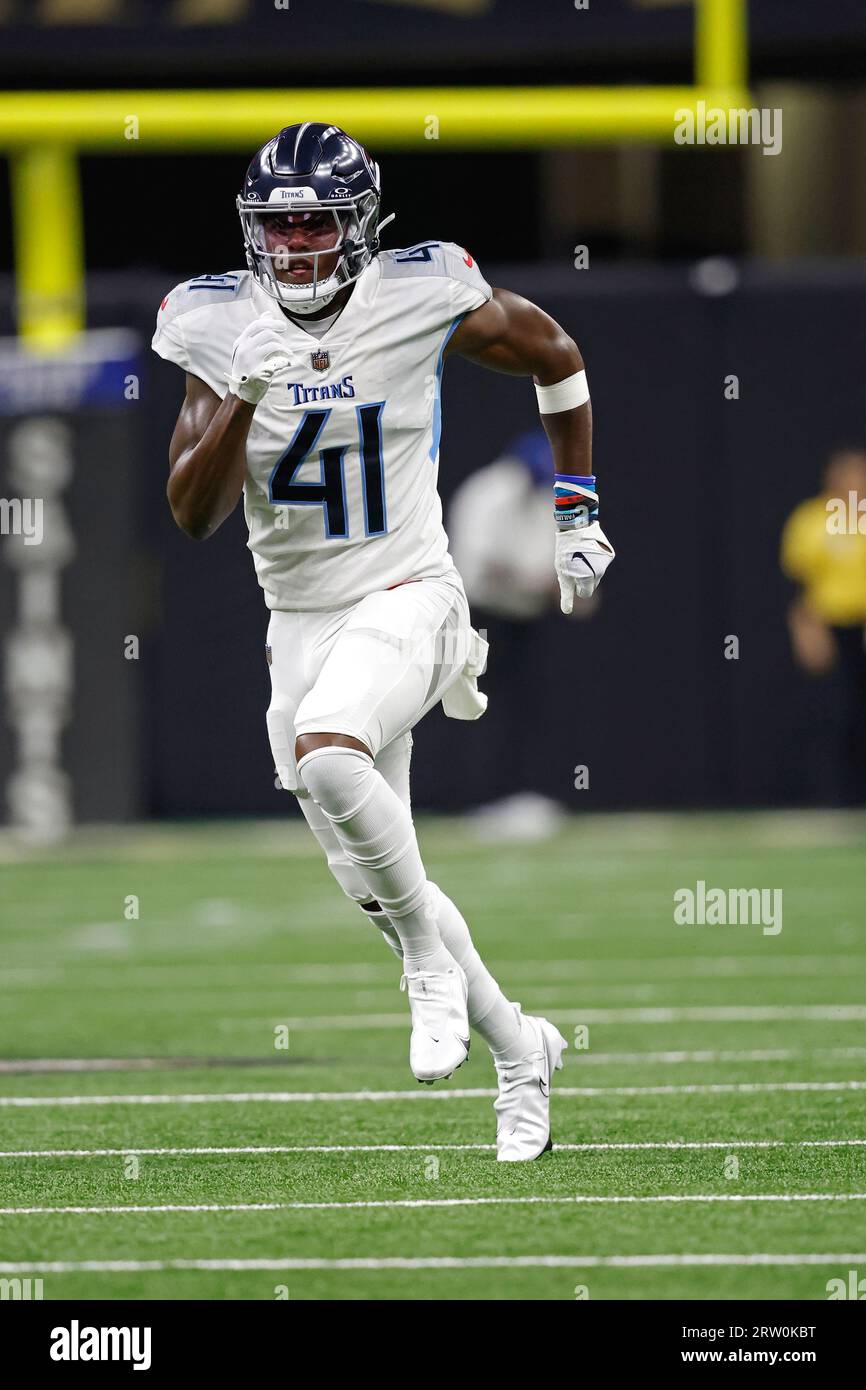 Tennessee Titans linebacker Otis Reese IV (41) during an NFL football ...
