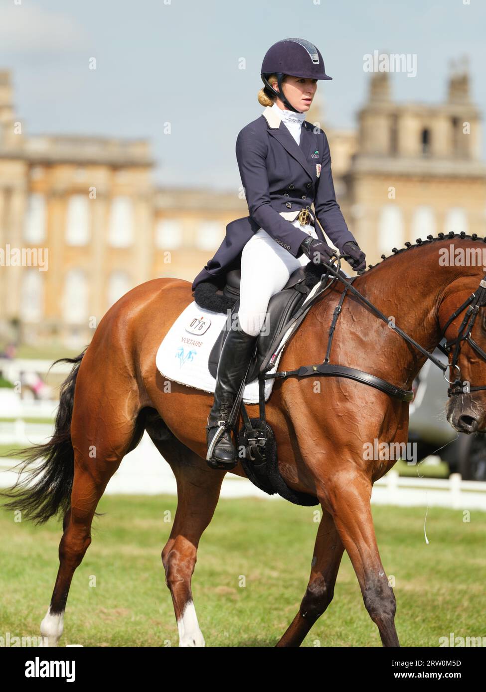 Kristina Hall-Jackson of Great Britain with Hawk Eye during the CCI-L 4 ...
